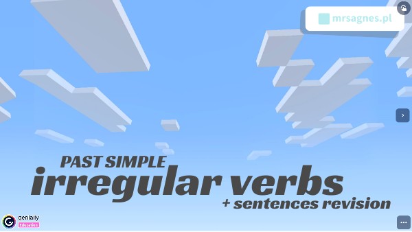 Irregular Verbs Past Simple by mrsagnes | Genially