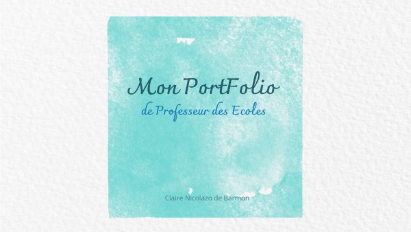 Portfolio prof. des écoles | Genially