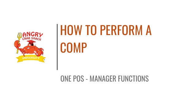One POS - How to perform a comp