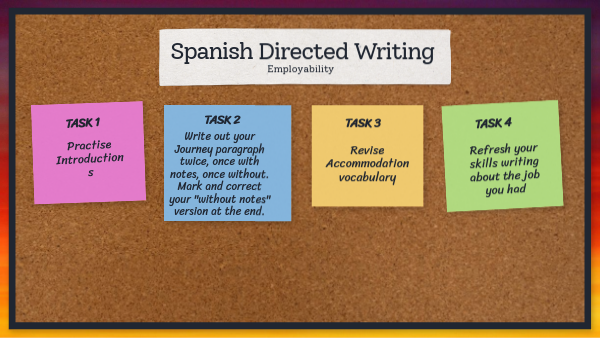 Spanish Directed Writing - Employability | Genially