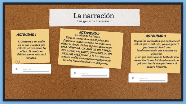 TABLERO DE CORCHO | Genially