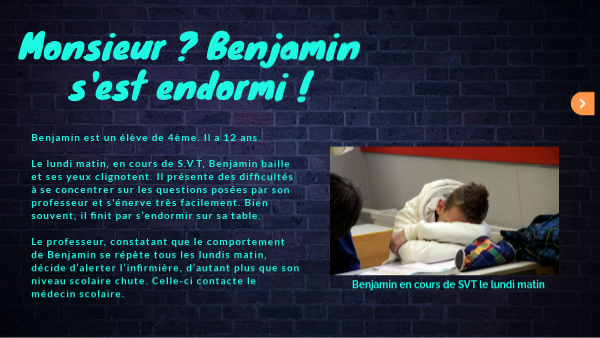 Benjamin est endormi