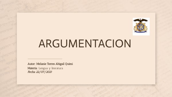 La argumentacion