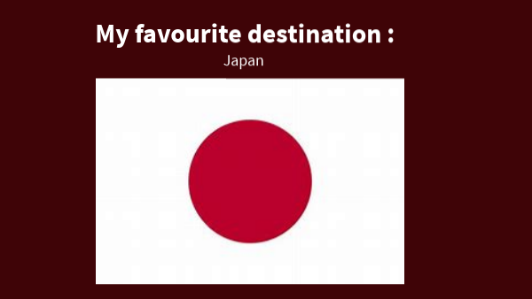 My favourite destination | Genially