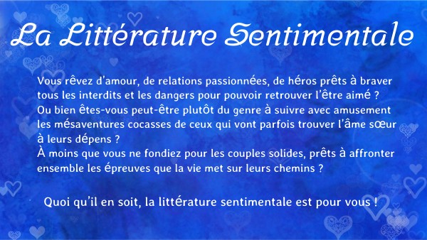 La Littérature Sentimentale | Genially