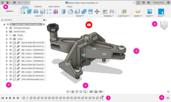 Actividad #2 Área de trabajo en Fusion 360 Imagen 1