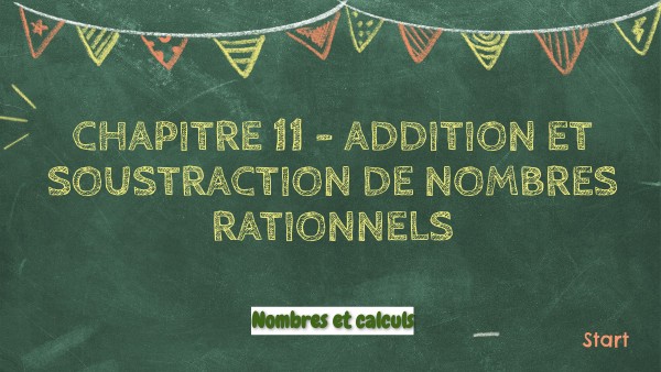 Chapitre 11 - Addition et soustraction de nombres rationnels | Genially