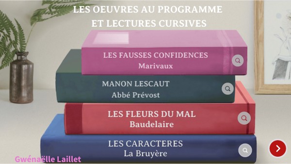 découvrir les œuvres étudiées et lectures cursives | Genially