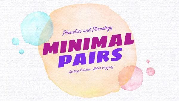 minimal pairs | Genially