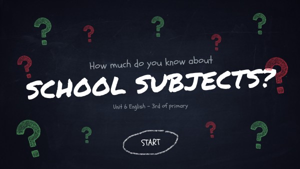 School Subjects - Unit 6 School Subjects | Genially