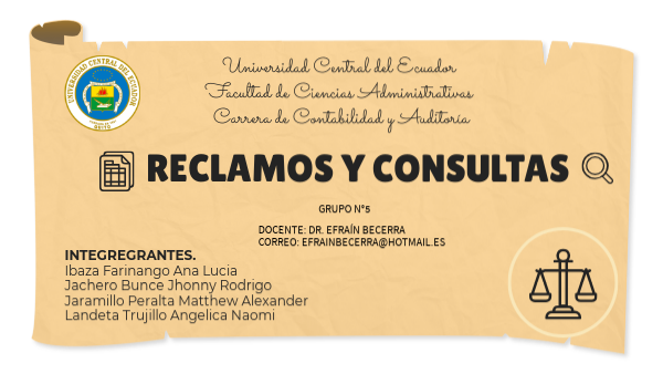 GRUPO 5- RECLAMOS Y CONSULTAS- CA4-1 | Genially