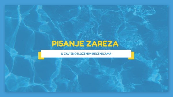 Zarez u zavisnosloženim rečenicama