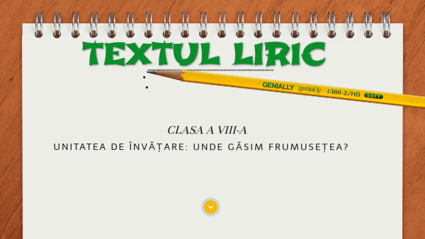 TEXTUL LIRIC