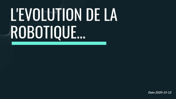 evolution de la robotique | Genially