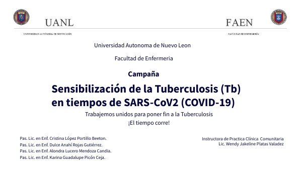 Sensibilización de la Tuberculosis (Tb) en tiempos de SARS-CoV2 (COVID | Genially