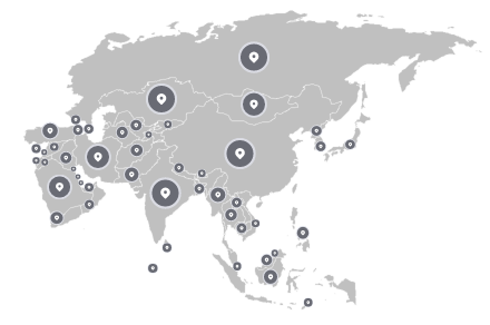 Mapa interactivo de Asia