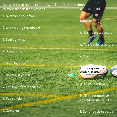 Encouraging and motivating someone -Vocabulary and expressions