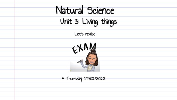 Unit 3: Living things | Genially