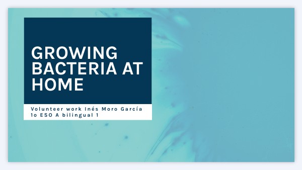 Growing bacteria at home