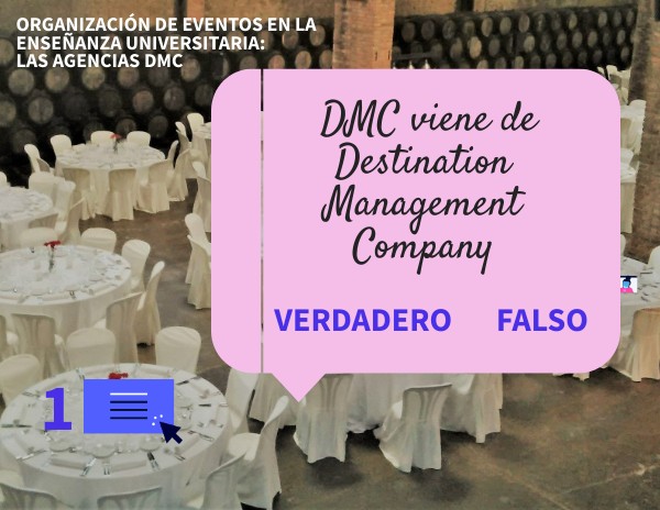 GAMIFICACION ORG. DE EVENTOS EN LA ENSEÑANZA UNIVERSITARIA: LAS DMC | Genially