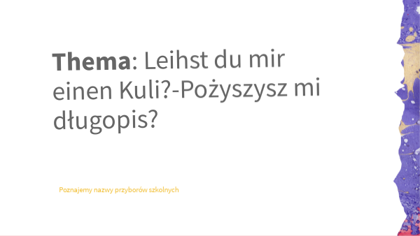 Schulsachen | Genially