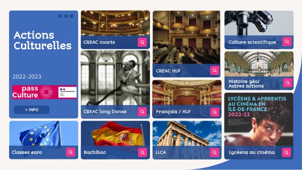 Actions culturelles 22-23 | Genially