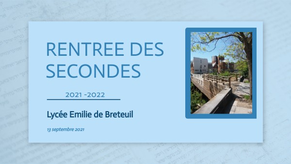 Rentrée 2nde - 23-24