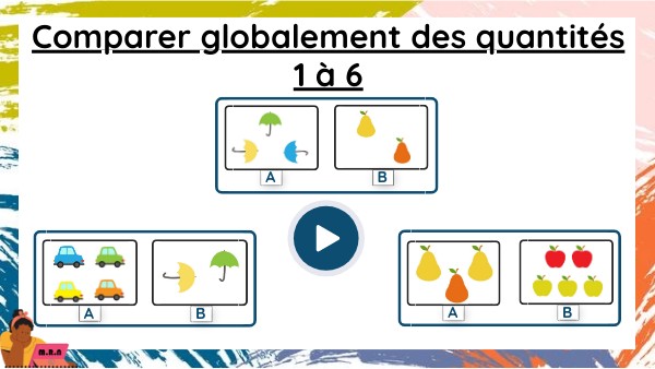 Comparer globalement des quantités 1 à 6 | Genially