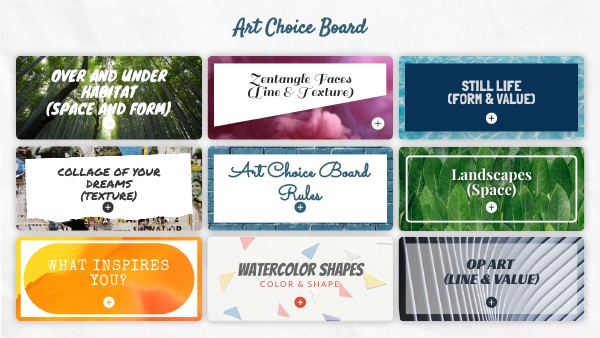 Art Choice Board | Genially