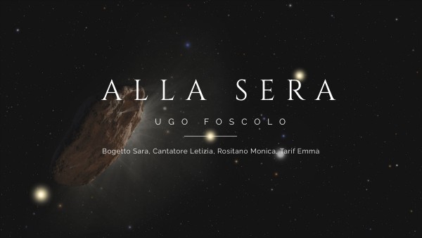 ALLA SERA-UGO FOSCOLO