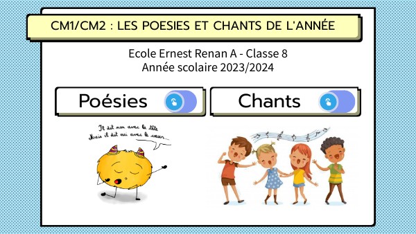 Poésies et chants 23-24 | Genially