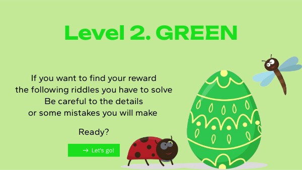 green riddles. Level 2 | Genially