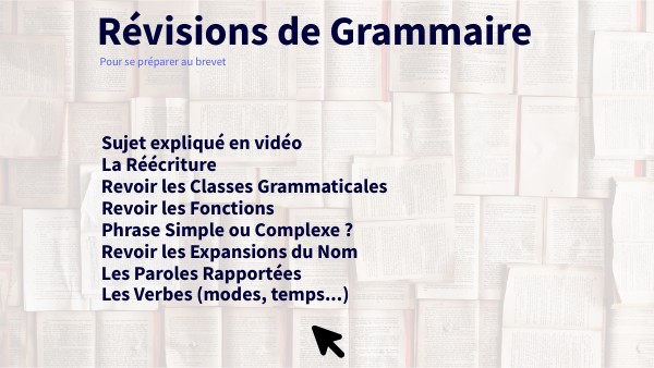 Révisions de grammaire, Brevet | Genially