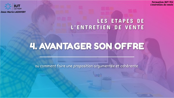 IUT - 4. Avantager son offre | Genially
