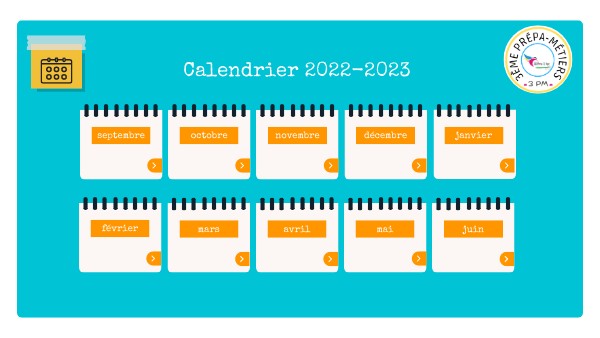 CALENDRIER 2022-2023 | Genially