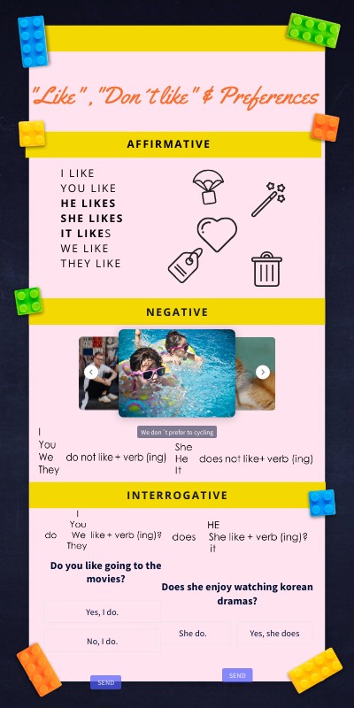 Like" ,"Don´t like" & Preferences