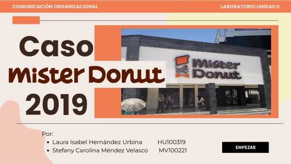 Crisis Mister Donut 2019 | Genially