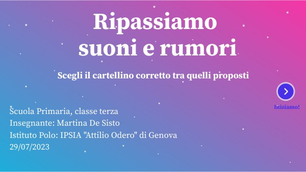 Ripassiamo suoni e rumori