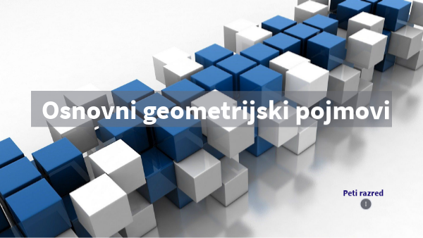 Osnovni geometrijski pojmovi | Genially