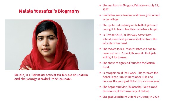 Malala Yousafzai | Genially