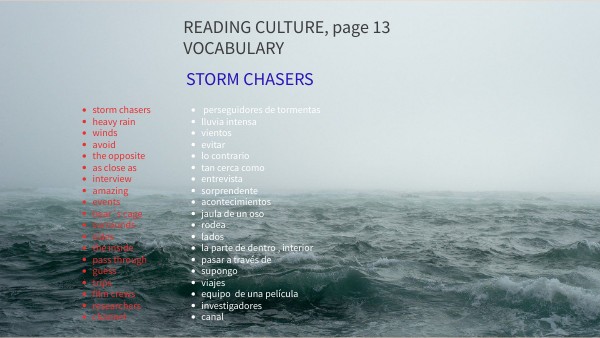 vocabulary page 13 unit 1