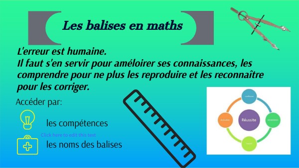 Les balises en maths | Genially