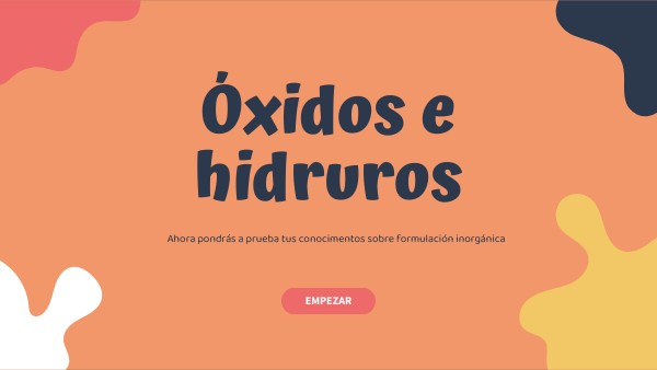 JEOPARDY ÓXIDOS E HIDRUROS | Genially