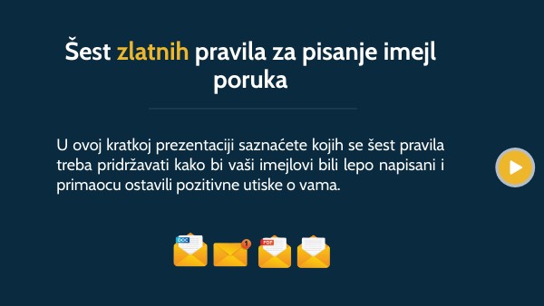 Šest zlatnih pravila za pisanje e-mail poruka | Genially