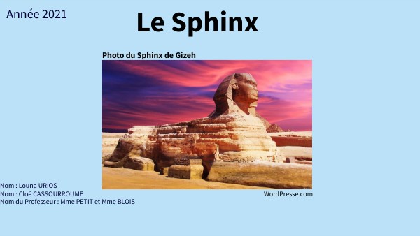 Le Sphinx | Genially