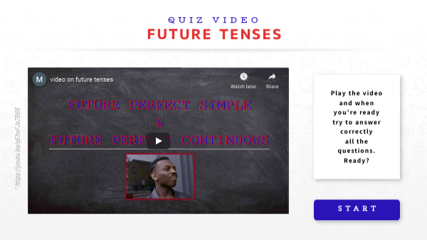 QUIZ ON FUTURE TENSES | Genially