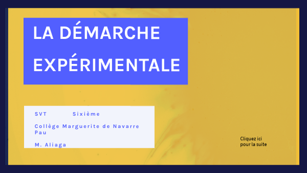 Démarche expérimentale yaourt | Genially