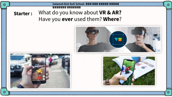 G12 3.4 Augmented reality (AR) and virtual reality (VR)