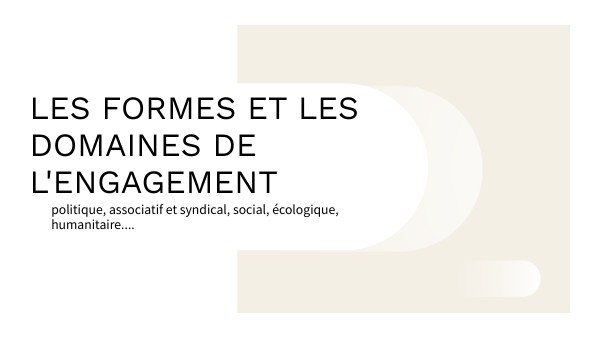 les formes de l’engagement
