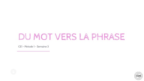 DMVLP CE1_CE2 P1 S3 SC | Genially